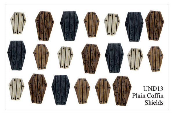 UND013 - 20 Plain Coffin Shields – WarmongerMiniatures